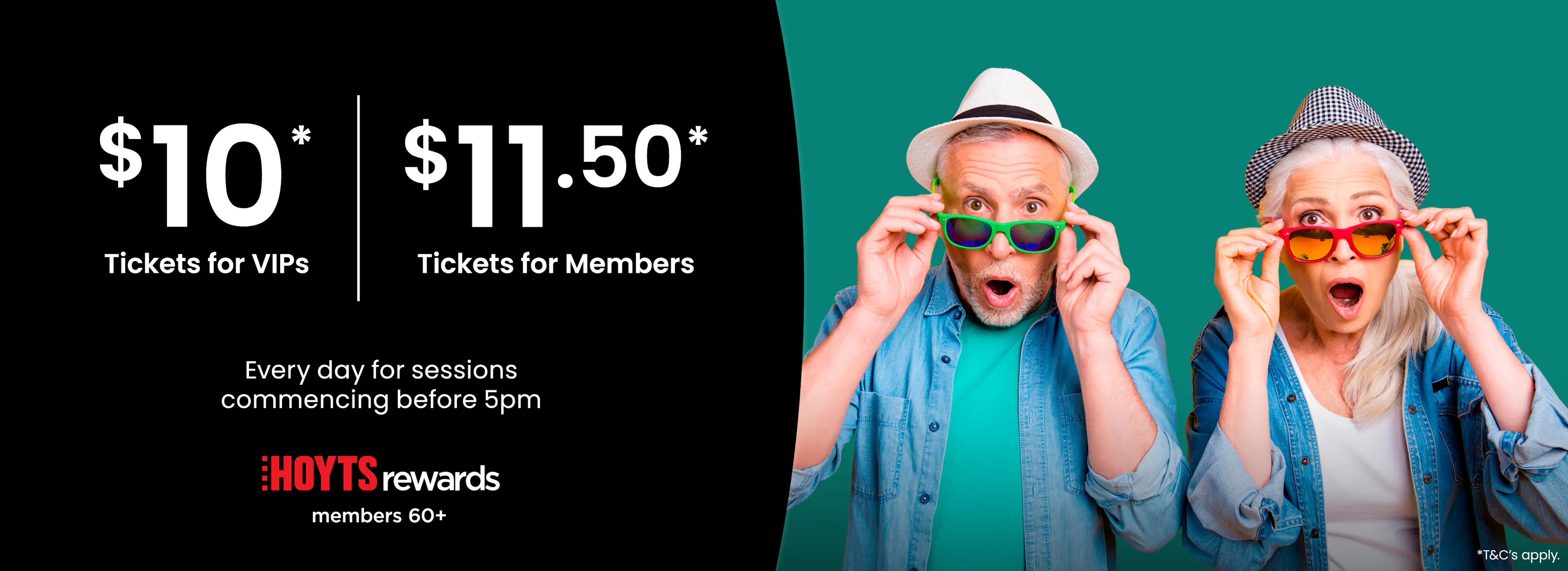 Discounted Movie Tickets for 60+ | HOYTS Cinemas